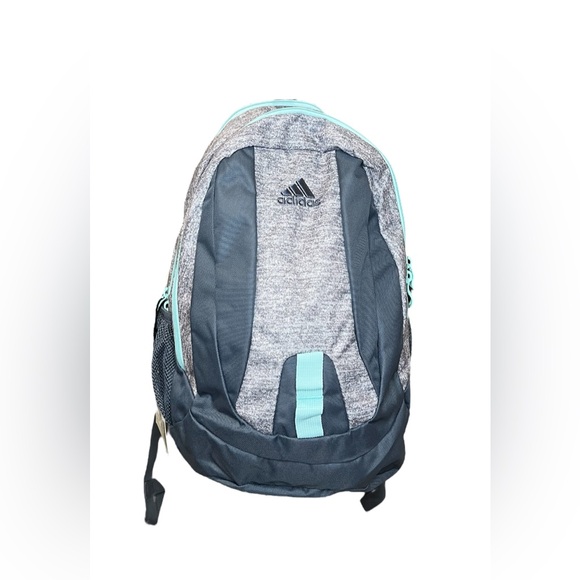 adidas | Bags | Adidas Gray And Teal Backpack | Poshmark